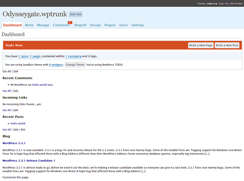 [wordpress] これがWP 2.4の新しい管理画面だ！ – 8bitodyssey.com