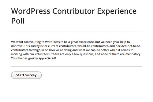 WordPress Contributor Experience Poll を翻訳してみた – 8bitodyssey.com